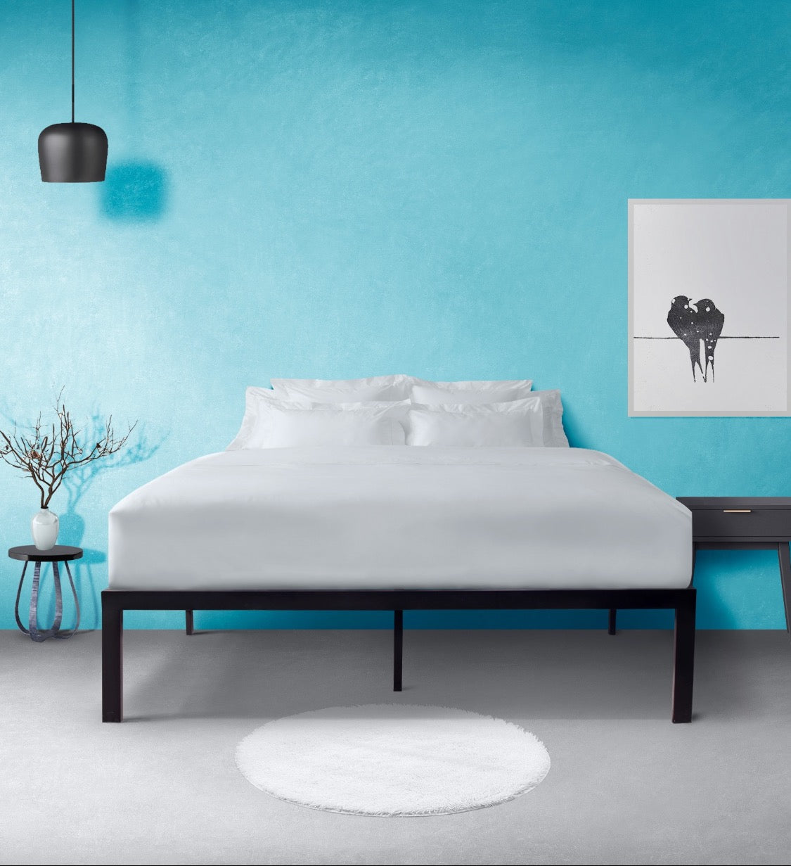 Minimal metal bed frame store